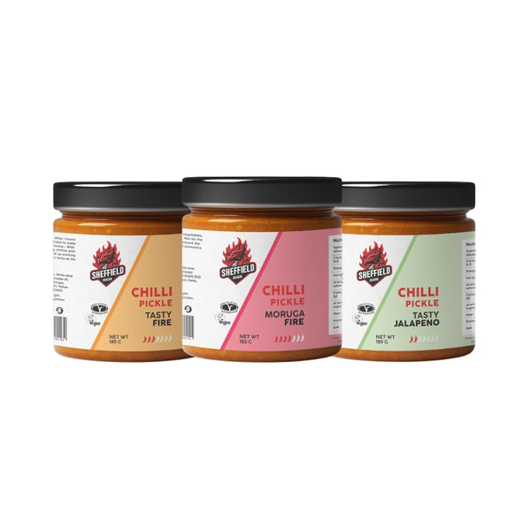 Chilli Pickle Gift Set - Hot chilli Pickle, Medium hot chilli pickle ...